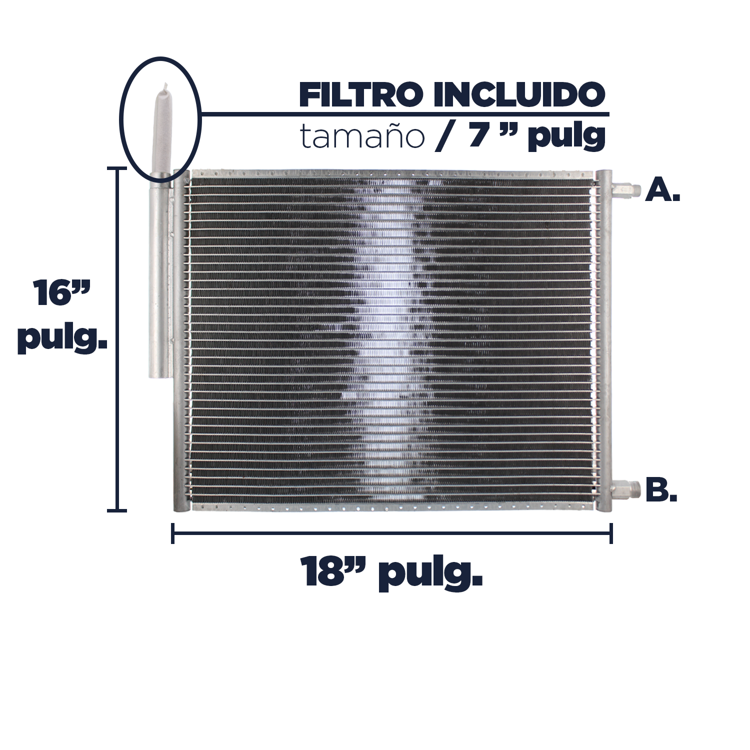 Ripley - CONDENSADOR DE AC UNIVERSAL 16X18 CON FILTRO FLUJO PARALELO