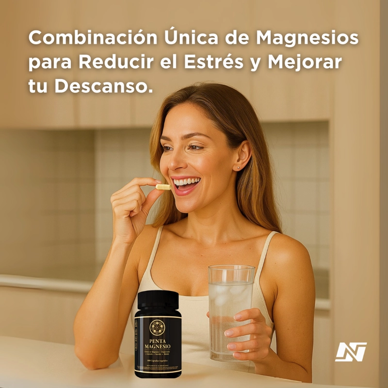 PENTA MAGNESIO 5 FORMAS – CITRATO, BISGLICINATO, TREONATO, TAURATO Y MALATO