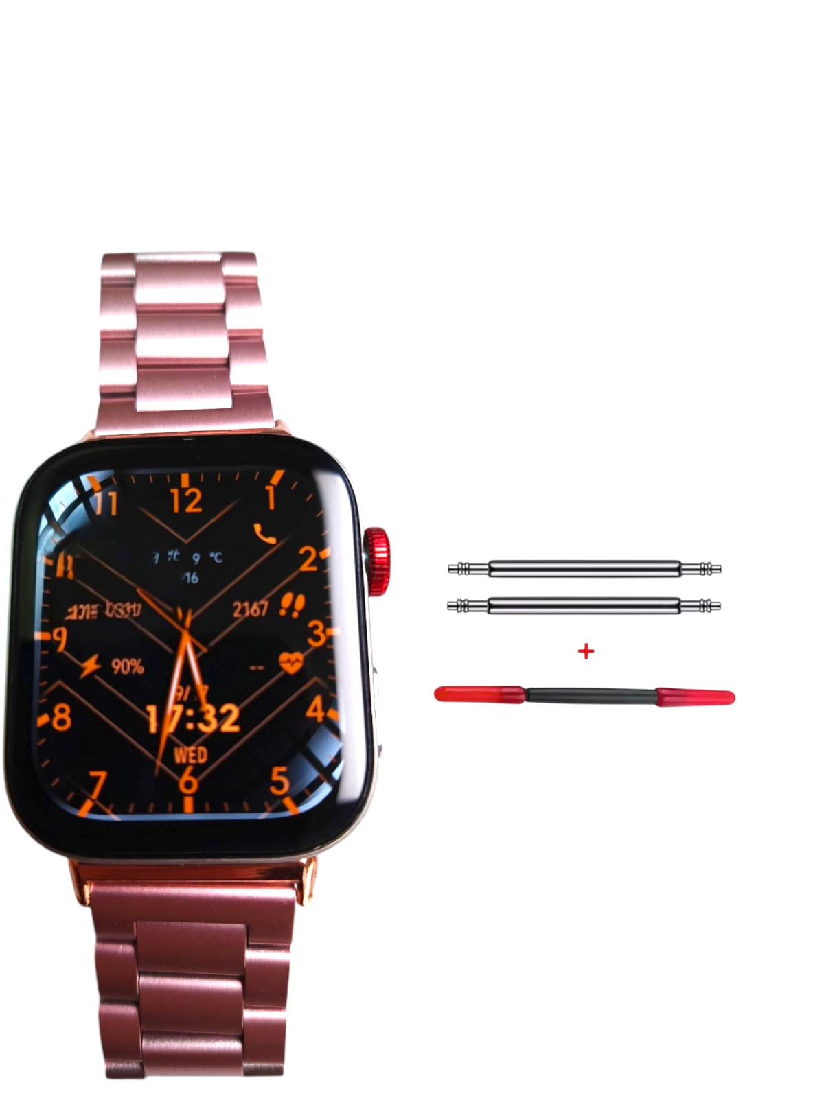 CORREA METAL COMPATIBLE HUAWEI WATCH FIT 3/4 /4 PRO ROSA