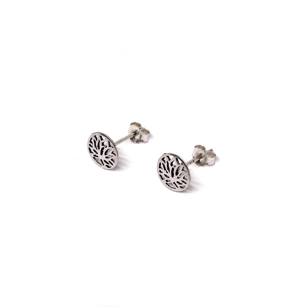 AROS ANDREA COGGIOLA JOYAS FLOR DE LOTO MINI PLATA FINA 925