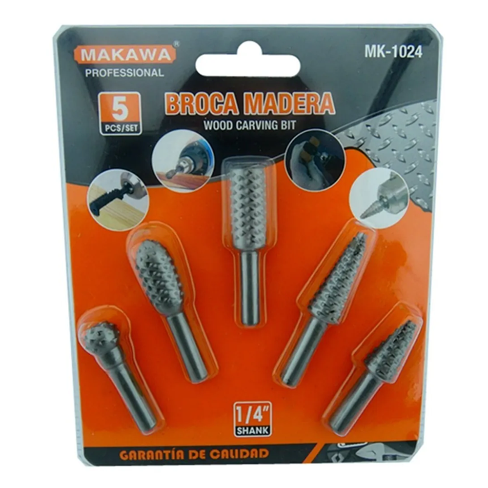 Ripley - KIT MAKAWA MK1024 JUEGO BROCAS MADERA ESCOFINA ROTATIVA 1/4 5 ...