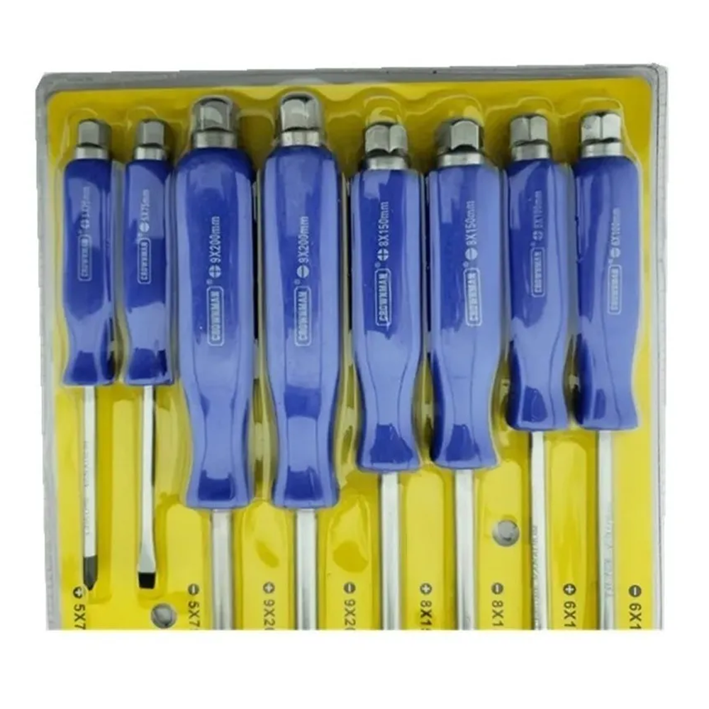 SET DESTORNILLADORES GOLPE PUNTA MAGNETICA 12 PIEZA CROWNMAN CMDE1312