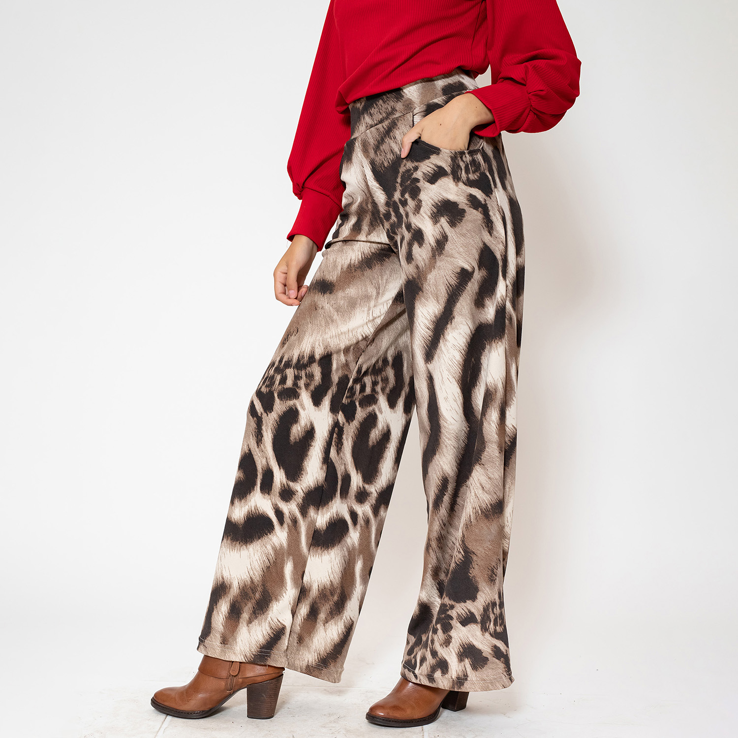 Ripley - PALAZZO REBECA ANIMALPRINT NATALIA SEGUEL