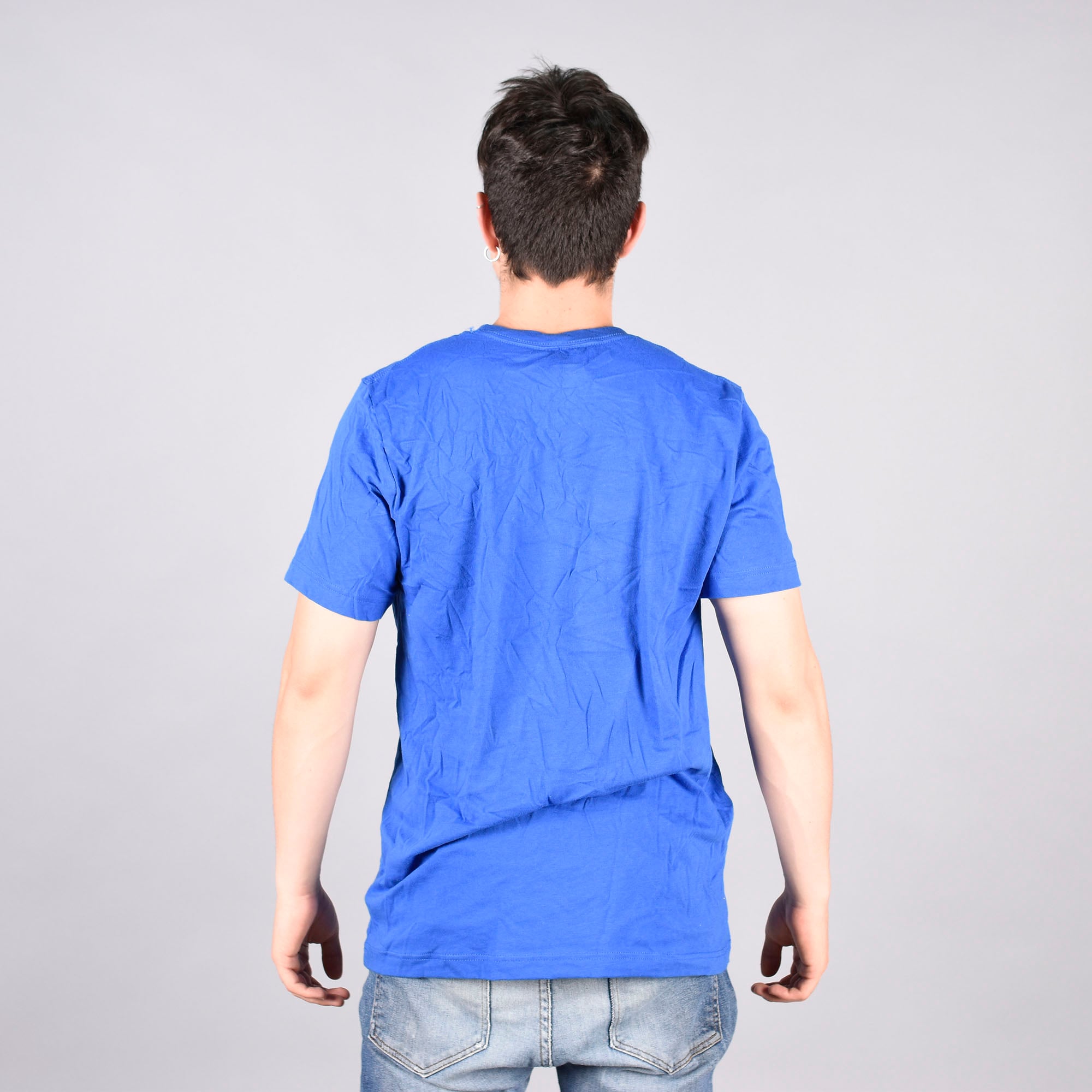 Ripley - POLERA OB MUJER MANGA CORTA AZUL ALGODÓN L ESTAMPADO