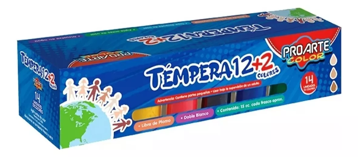 TEMPERA PROARTE 12 COLORES