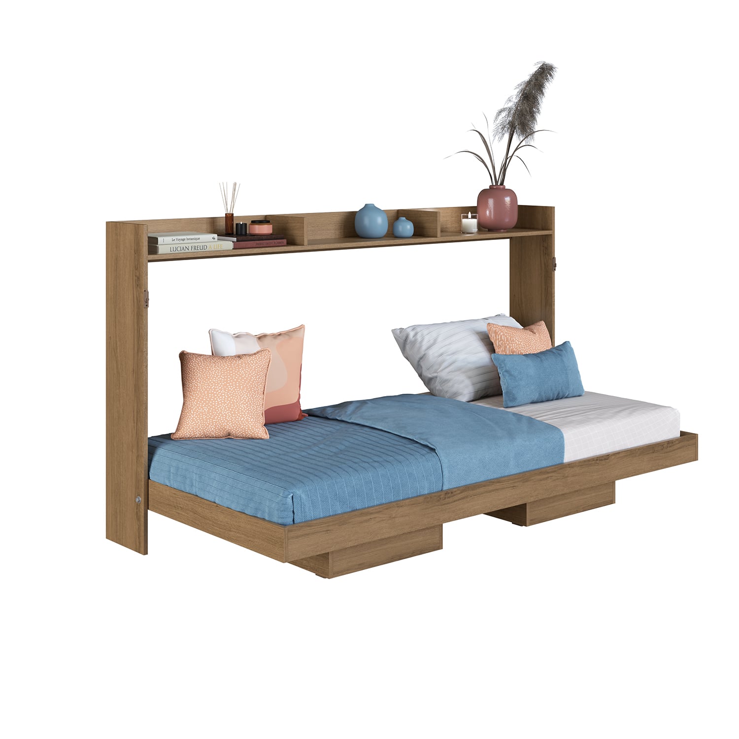 CAMA PLEGABLE HORIZONTAL 1 PZA HOGA HANOVER MIEL