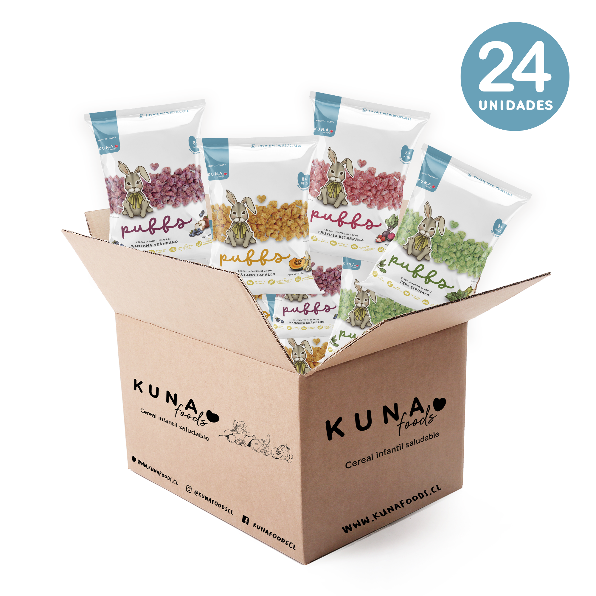 KUNA FOODS - Cereales infantiles, snack saludable, +8 mes...