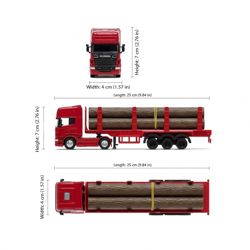 CAMION SCANIA LOGGING TRAILER BURDEO ESCALA 1:64 - WELLY