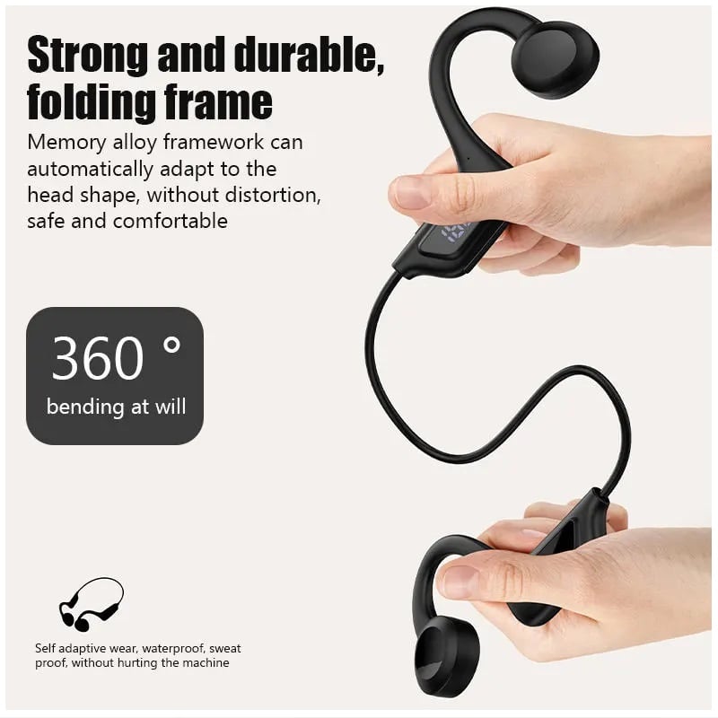 AUDÍFONOS INALÁMBRICOS BLUETOOTH OPEN-EAR BONE CONDUCTION IPX-5 KS38