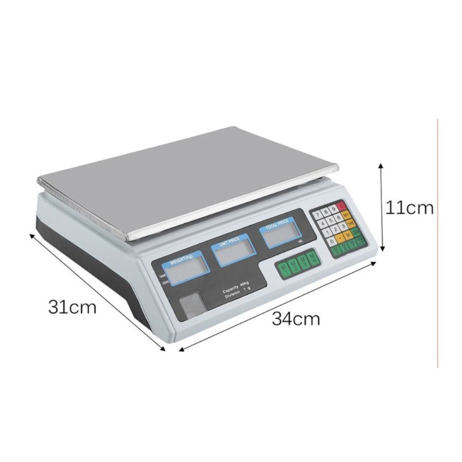 Ripley - PESA DIGITAL 40KG 220V SOBREMESA BÁSCULA COMERCIAL GRANDE