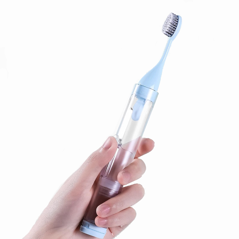 CEPILLO DENTAL CON COMPARTIMENTO PARA PASTA DENTAL 2 EN 1