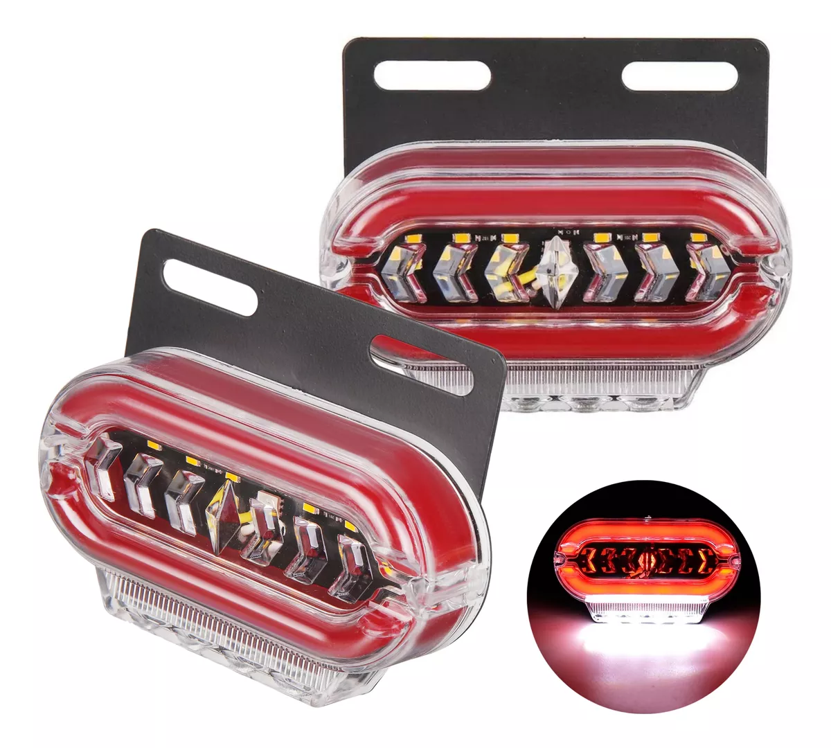 X2 LUZ LED LATERAL BICOLOR LUZ DE TROCHA 24V DESTELLANTE