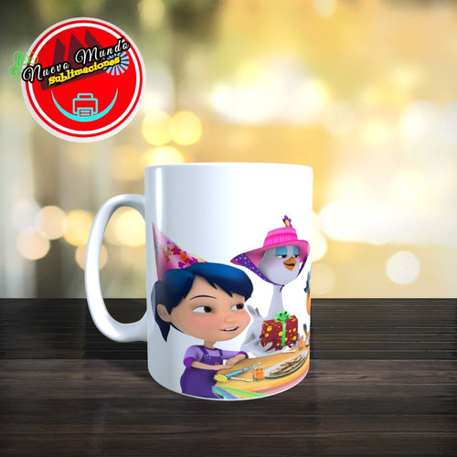 TAZA BLANCA DE EL PERRO CHOCOLO - CUMPLEAÑOS