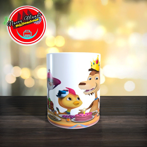 TAZA BLANCA DE EL PERRO CHOCOLO - CUMPLEAÑOS