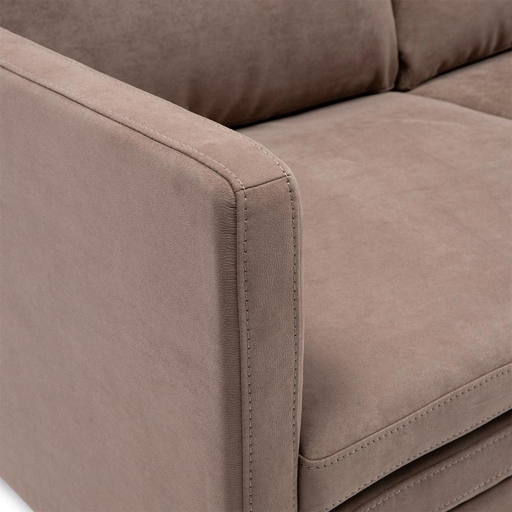 Ripley - SOFÁ THE POPULAR DESIGN 3 CUERPOS CAFÉ 3C TESA NUBUCK