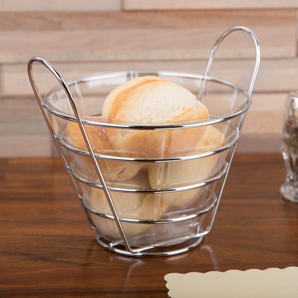 CANASTO DE PAN REDONDO ACERO INOX 18 CM