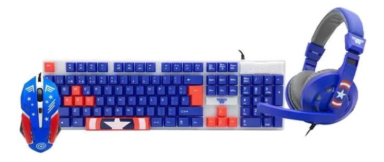 Ripley - KIT GAMER MARVEL CAPITÁN AMERICA 3EN1 TECLADO MOUSE AUDÍFONO
