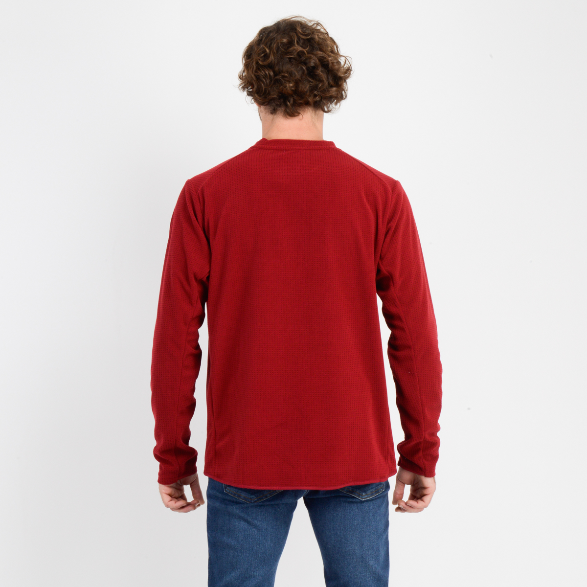 POLERON POLAR DINSMORE CREW EN COLOR ROJO OSCURO
