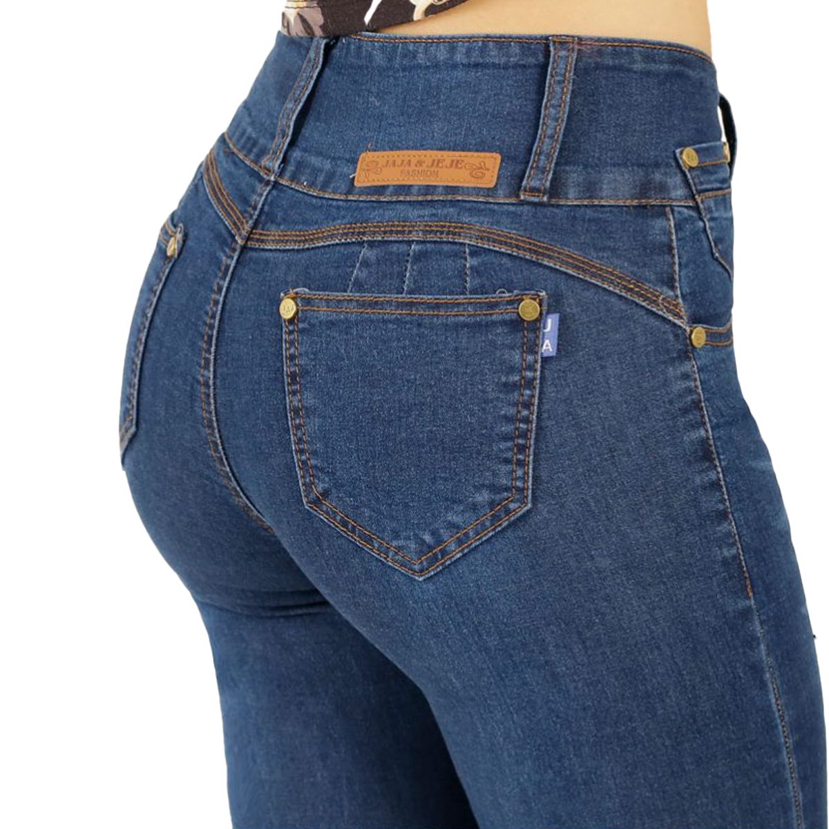 Ripley - JEANS PUSH UP MUJER BUCANERAS AZUL FULL LEVANTA COLA CORTE ...