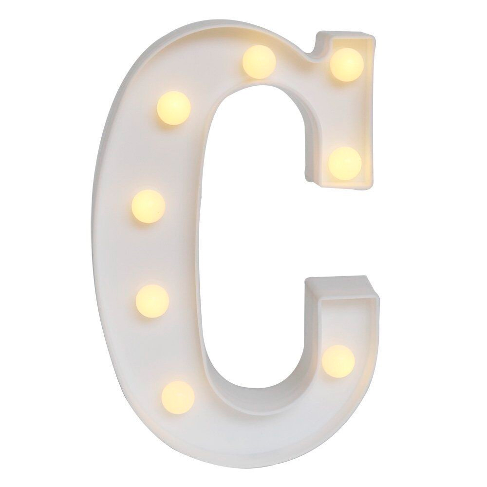 Ripley - LETRA C LED LAMPARA PARA CUMPLEAÑOS FIESTAS MATRIMONIOS 22CM