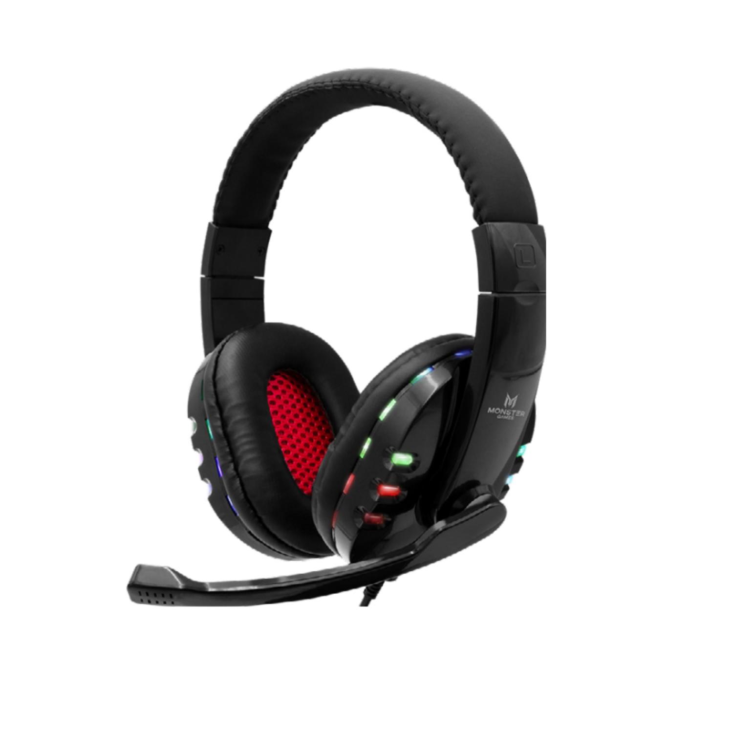 Ripley - AUDÍFONOS GAMER MONSTER HEADSET RGB PS4 PS5 XBOX GAMES NEGRO ...