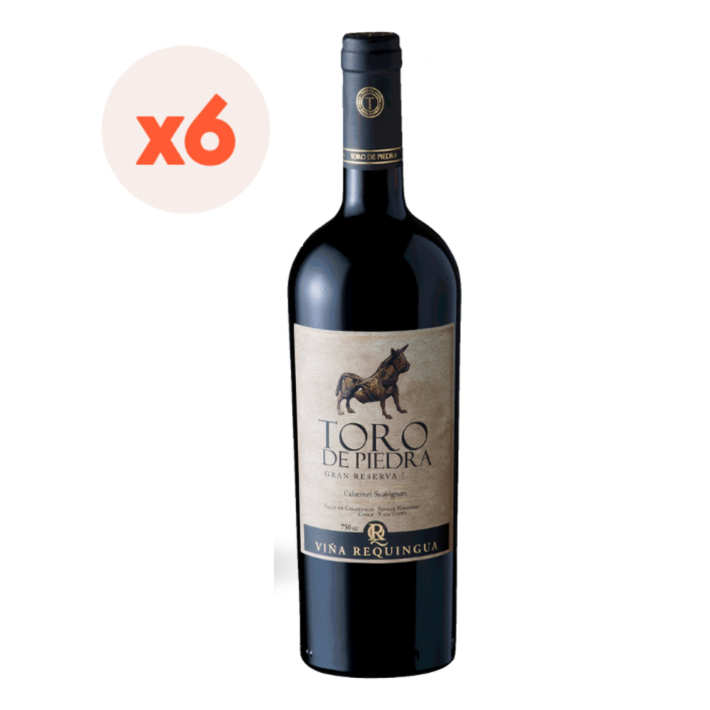 VINO TINTO CABERNET SAUVIGNON TORO DE PIEDRA BOTELLA VIDRIO 750 CC 6 UN ...
