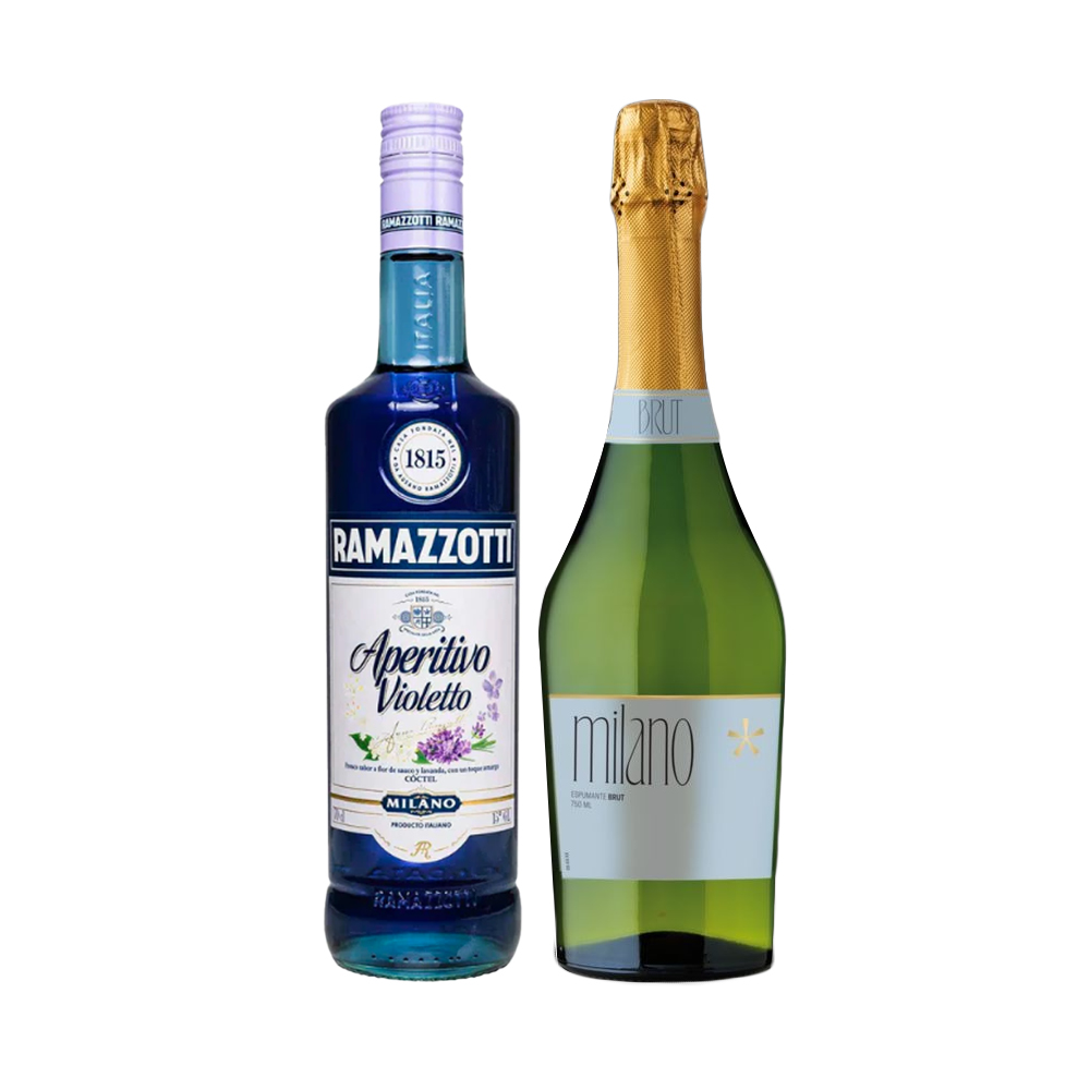 LICOR RAMAZZOTTI VIOLETTO + ESPUMANTES MILANO BRUT 750CC