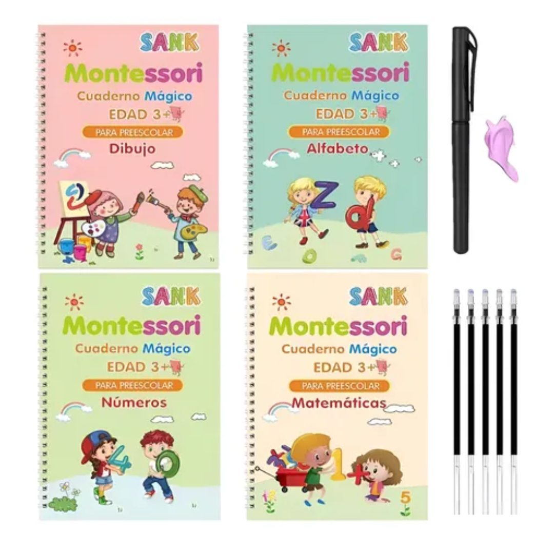 SET LIBROS EDUCATIVOS MONTESSORI MAGICOS