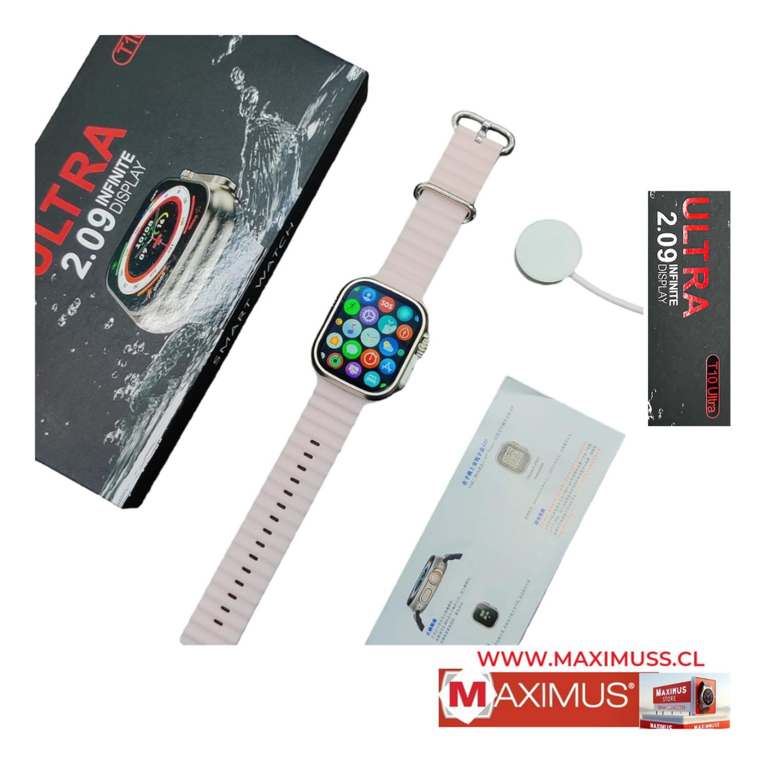 SMARTWATCH HIWATCHPRO T10 ULTRA ROSADO INTELIGENTE REALIZA RECIBE ...