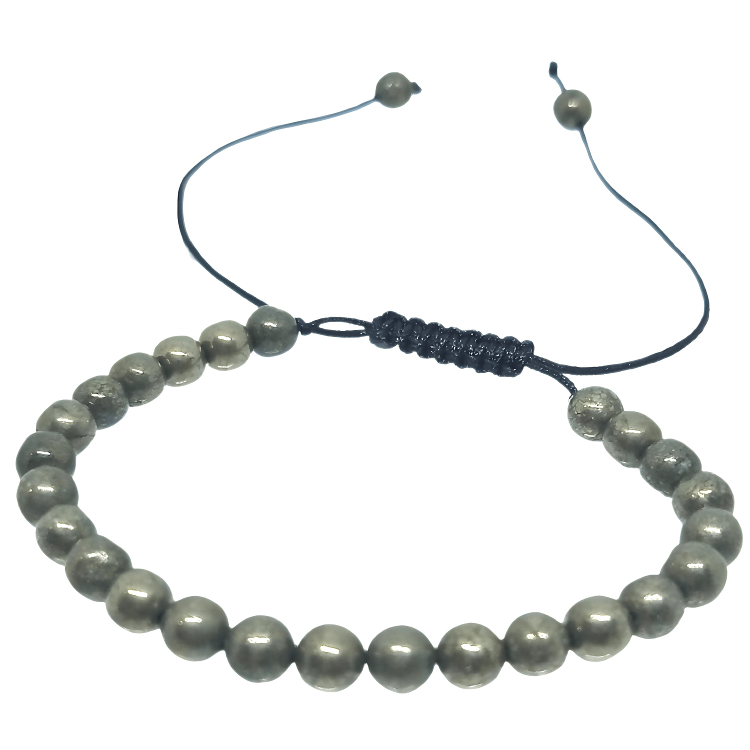 PULSERA ARTESANAL PIEDRA NATURAL PIRITA PARA LA ABUNDANCIA Y LA ...