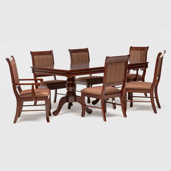 Ripley - MESA COMEDOR TRADICIONAL + 4 SILLAS 2 SITIALES TERNARA BEIGE