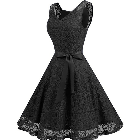 VESTIDO ACAMPANADO IDEAL PARA FIESTA GALA COCTEL BODA VC003