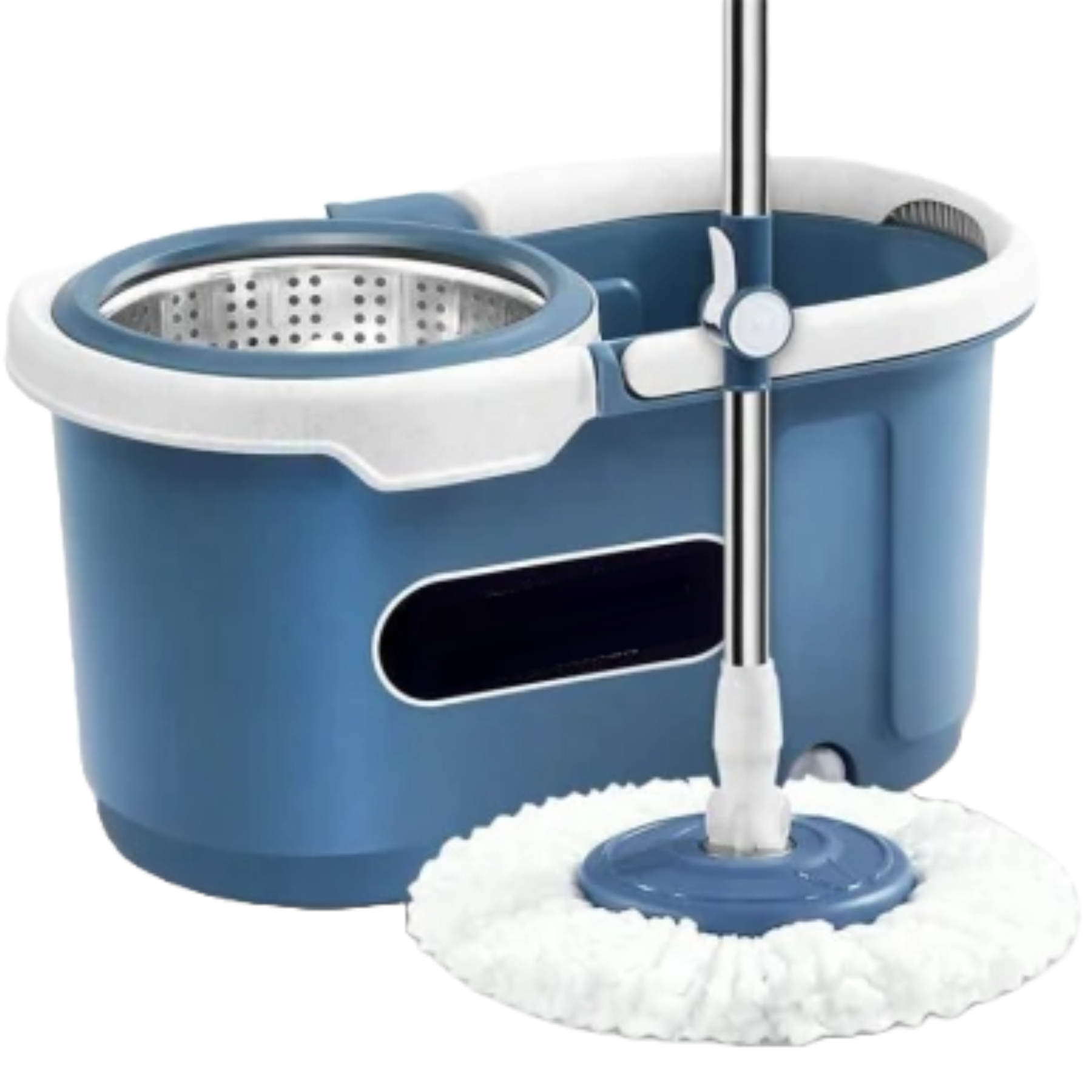 TRAPEADOR CUBETA GIRATORIO 360 EXPRIMIDOR MICROFIBRA LAU