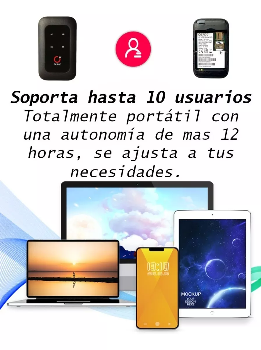 Ripley - ROUTER MODEM WIFI OLAX PORTATIL MIFI 4G CON CHIP LIBERADO