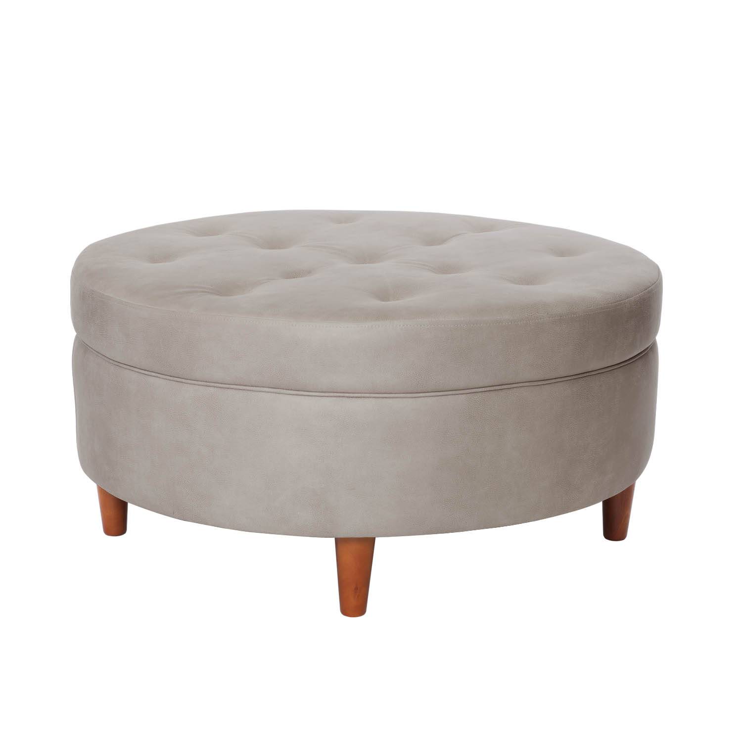 Ripley - POUF PARIS CUERO KENTUCKY GRIS