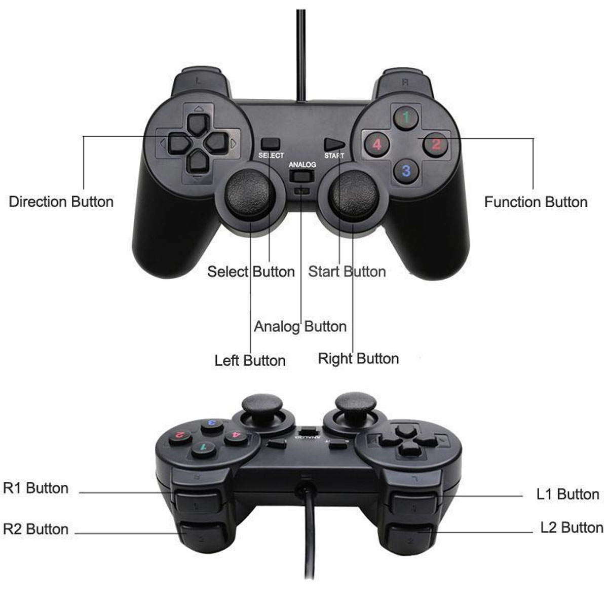 JOYSTICK DBLUE CONTROL USB PARA PC NEGRO WIN7/WIN8/WIN 10