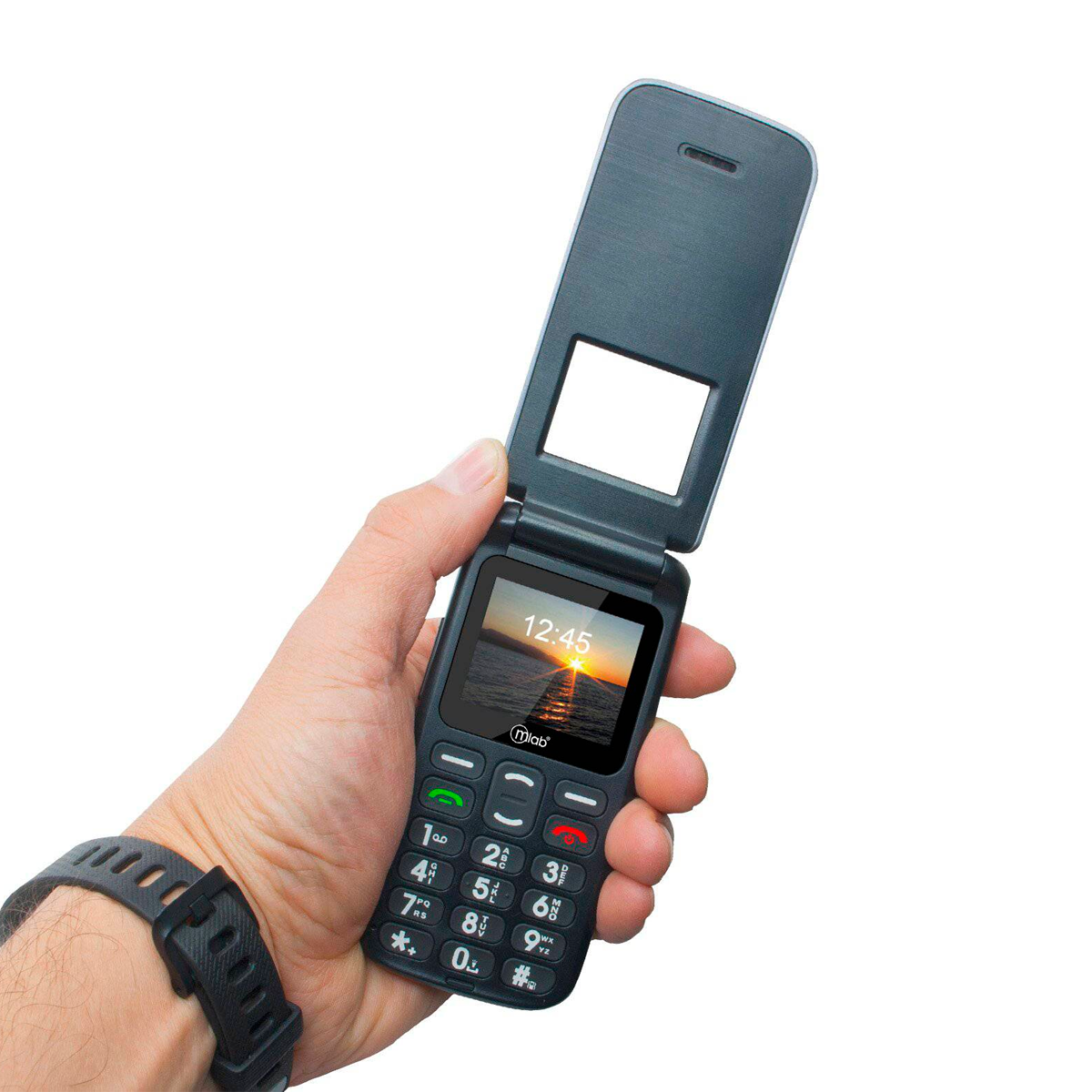 TELÉFONO CELULAR DE ADULTO MAYOR ALMEJA GRAPHITE