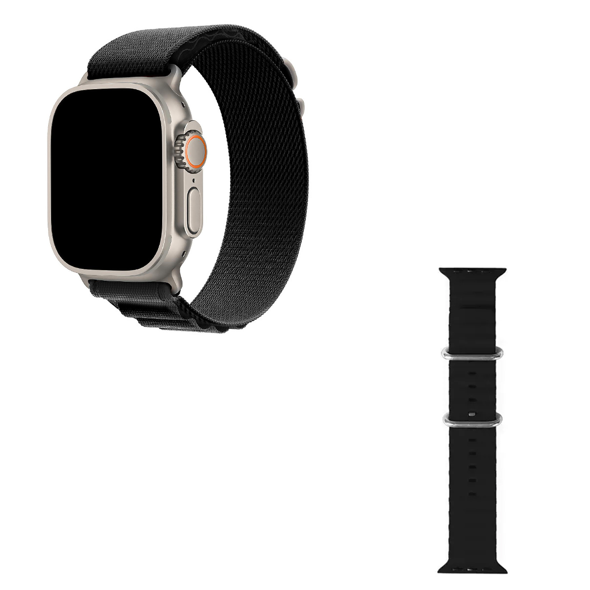 Ripley - SMART WATCH RELOJ INTELIGENTE DEPORTIVO 49MM 2 CORREAS NEGRO