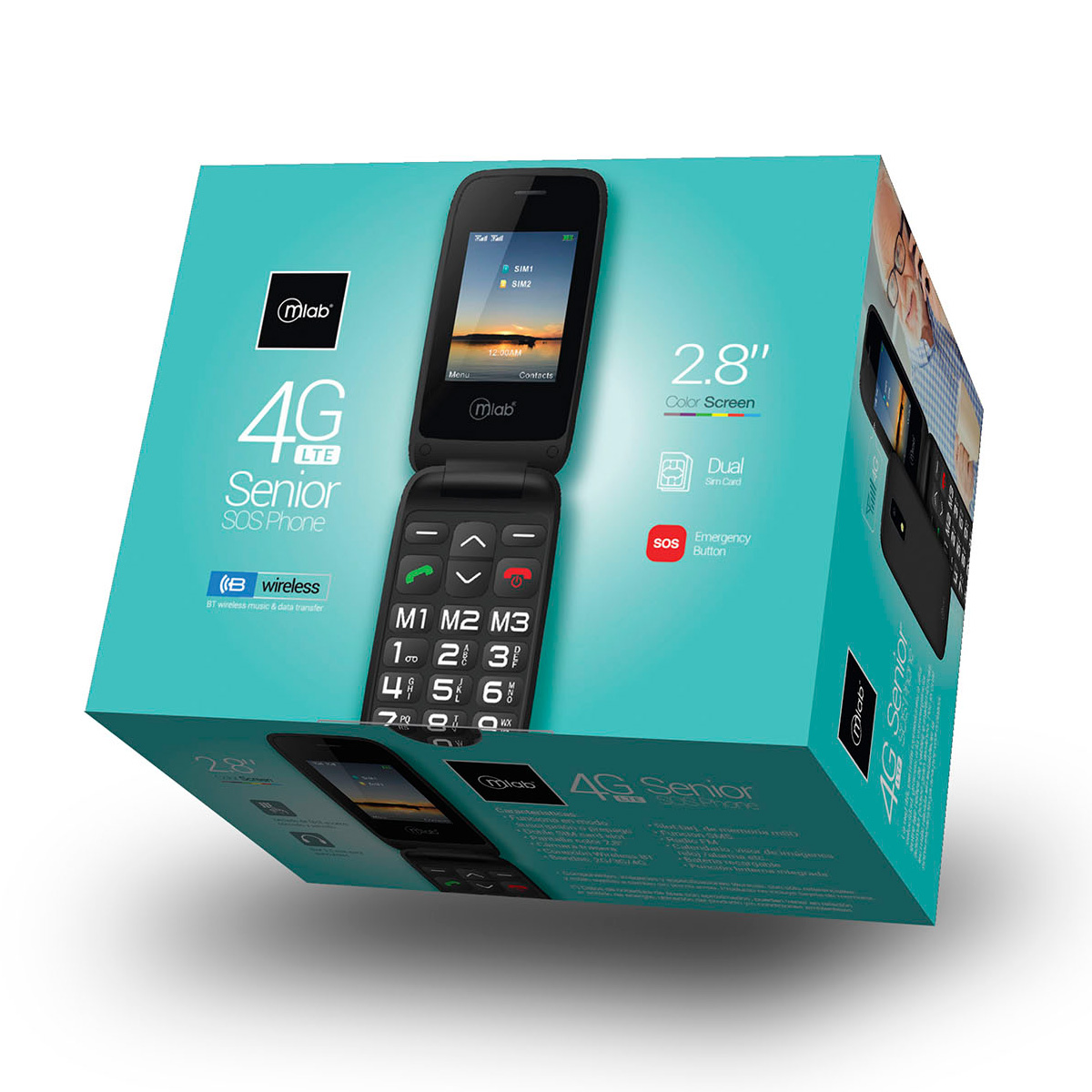 Ripley - TELEFONO CELULAR ADULTO MAYOR 4G TIPO ALMEJA MICROLAB NEGRO