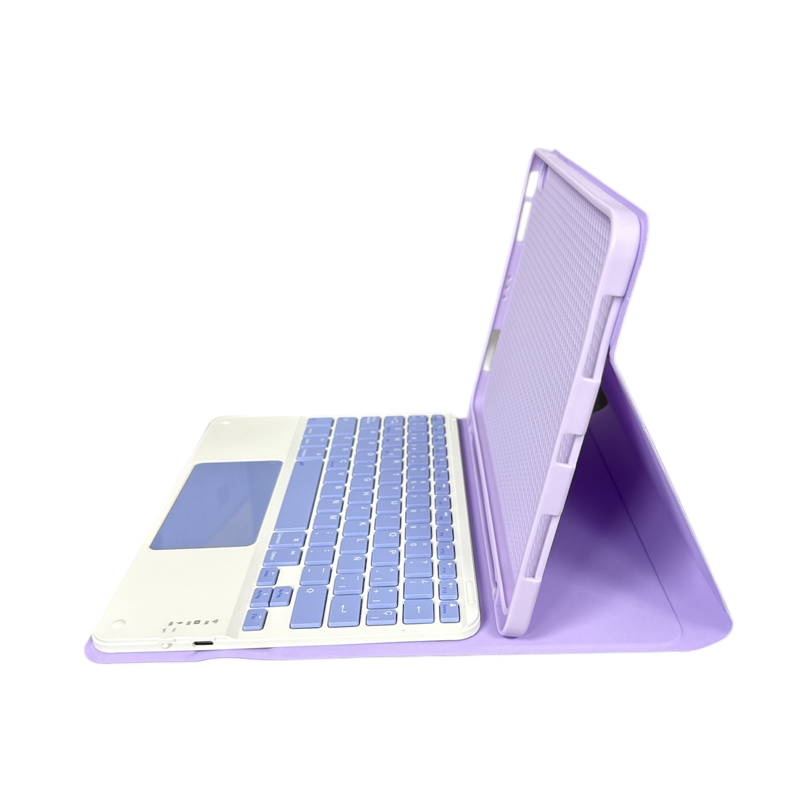FUNDA CON TECLADO ESPAÑOL TOUCHPA PARA IPAD AIR 11 6TA M2 2025 LILA