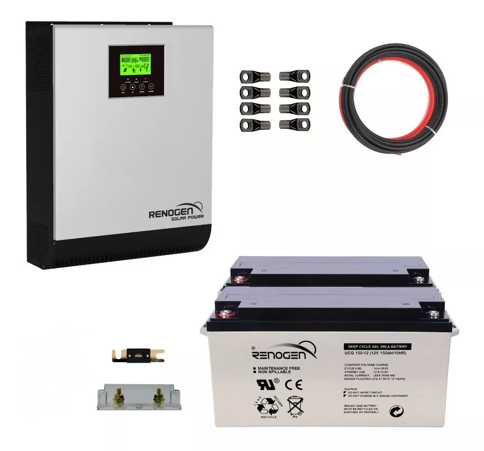 KIT UPS 5000 W RESPALDO ENERGÍA ELECTRICIDAD CORTE LUZ