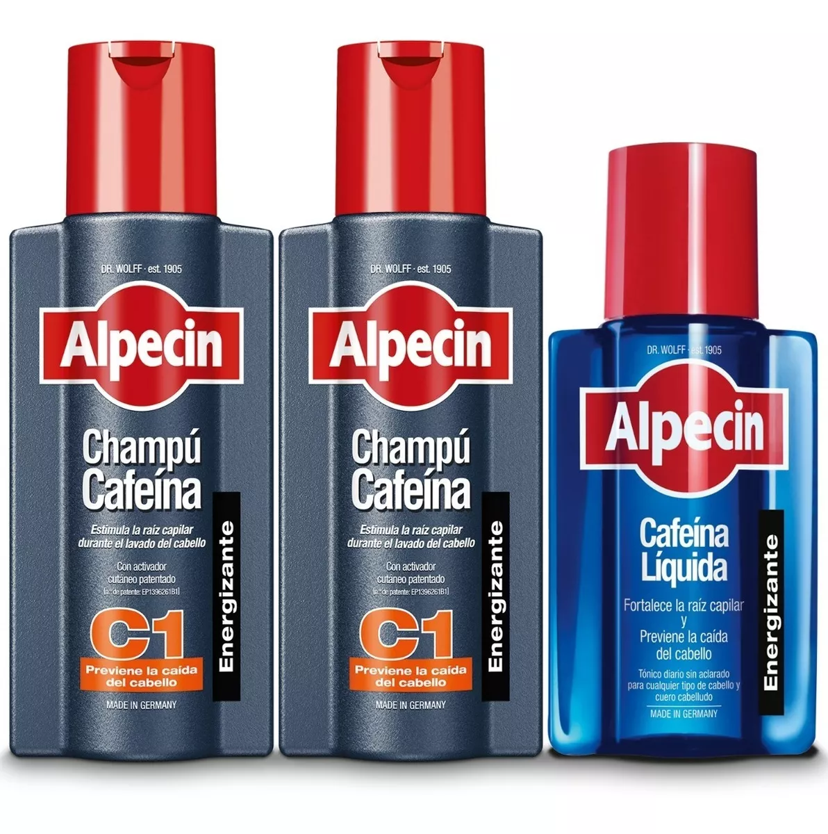 ALPECIN PACK X2 SHAMPOO ANTICAÍDA C1 250ML+ LOCIÓN CAFEÍNA