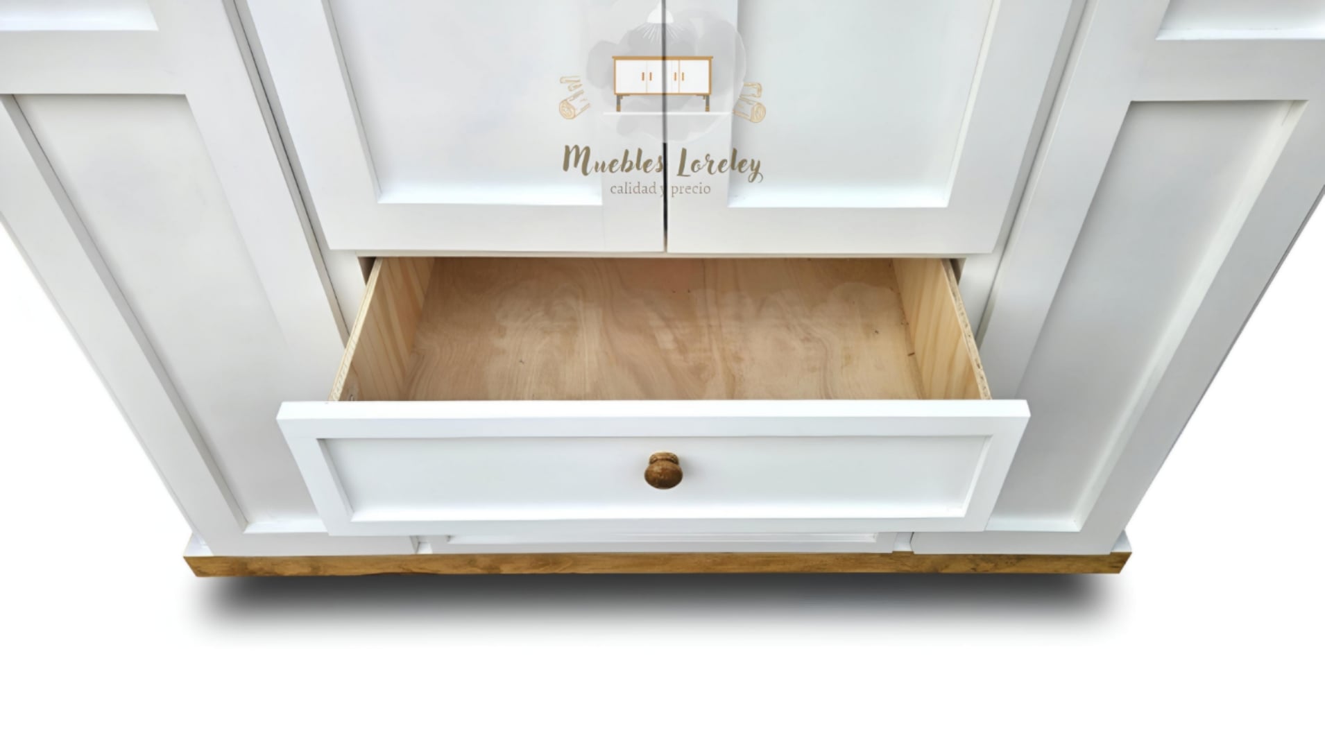 GRAN CLÓSET MUEBLES LORELEY MADERA BLANCO 4 CUERPOS