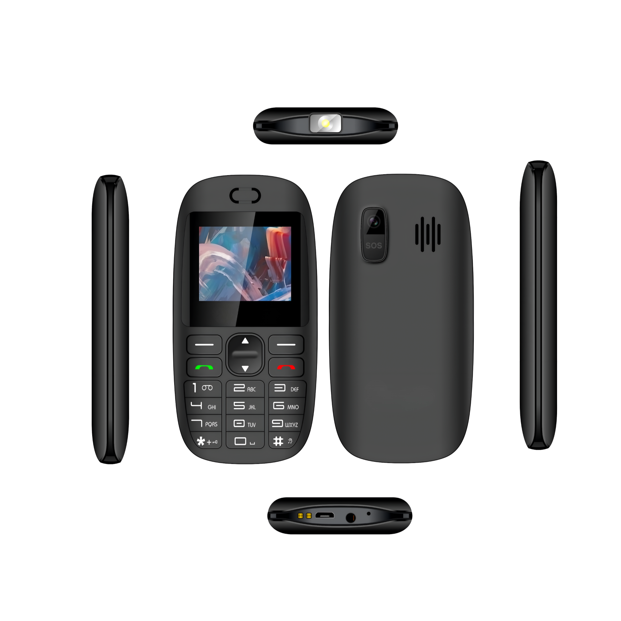 Ripley - TELÉFONO SENIOR ADULTO MAYOR + FUNCIÓN S. O. S 4G BLACK 486B