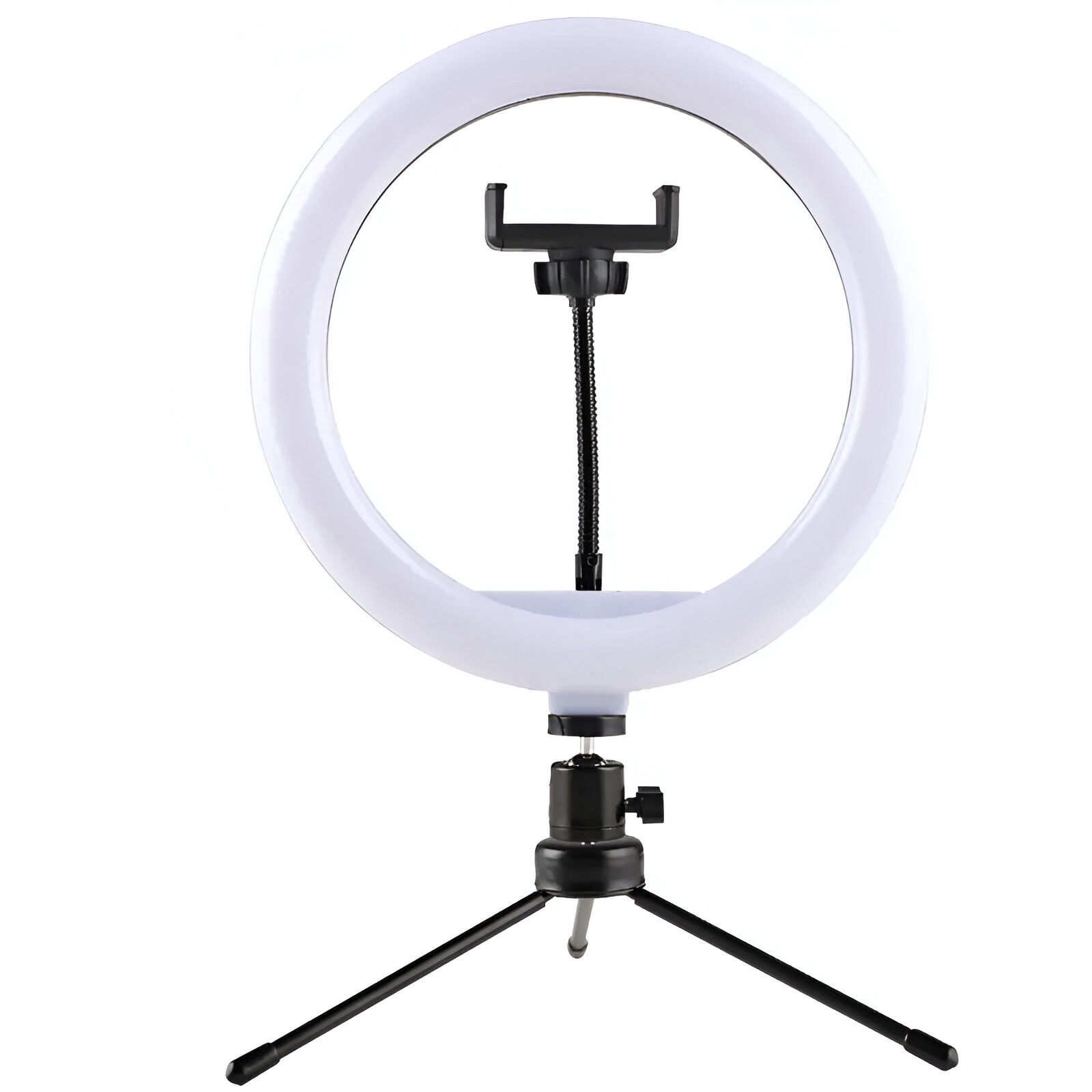ARO DE LUZ LED AJUSTABLE DE 26CM CON TRIPODE + SOPORTE