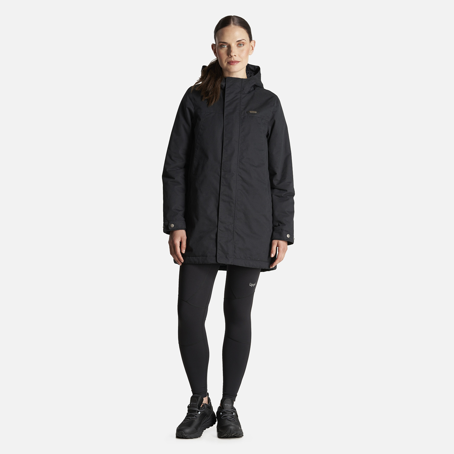 CHAQUETA MUJER PEUMO CANVAS HOODY JACKET NEGRO LIPPI I23