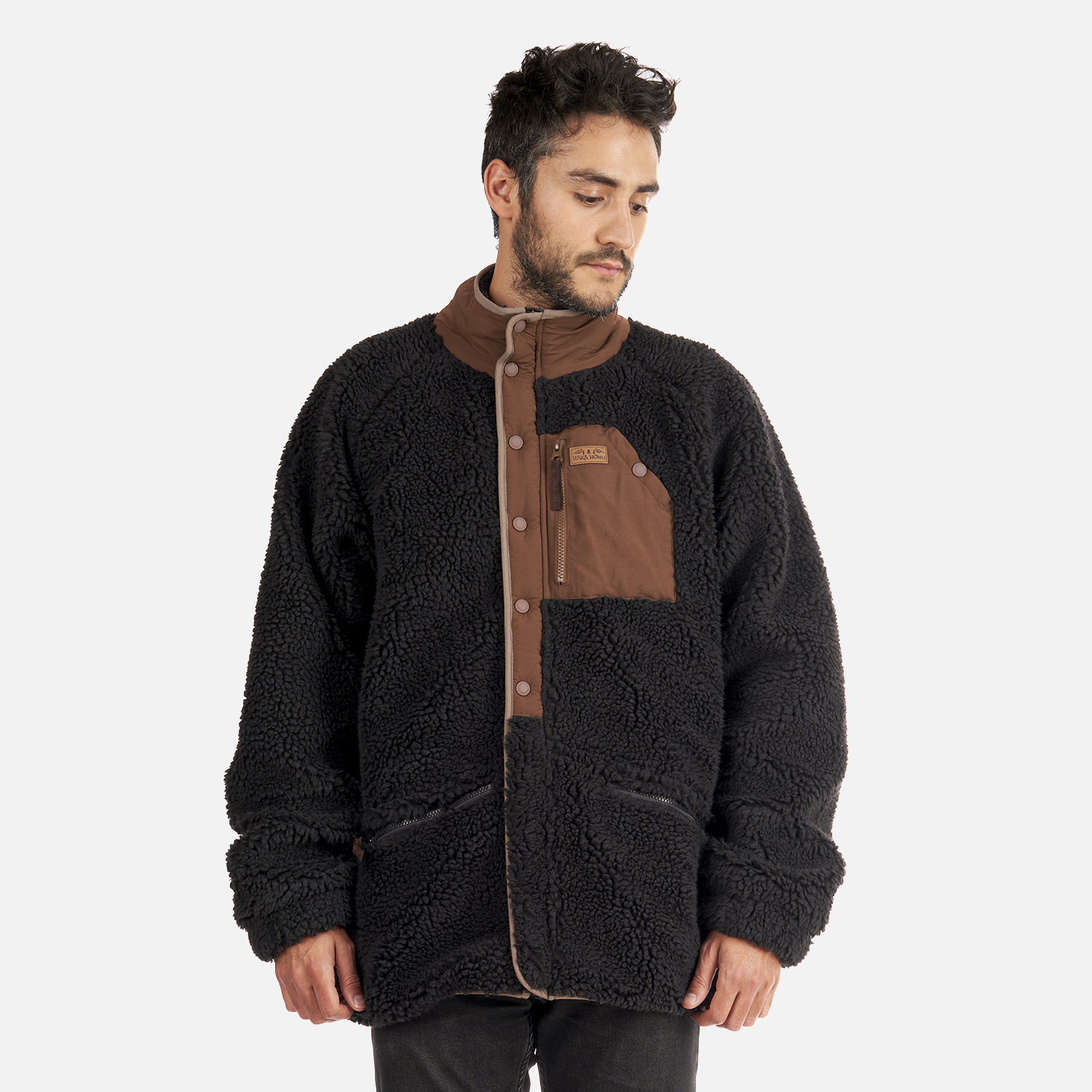 Ripley - CHAQUETA HOMBRE ZIP-PORRITO NEGRO HAKA HONU I22