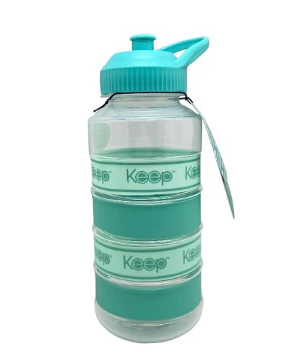 BOTELLA BOTELLÓN 1 LITRO BIG BANDS LIBRE DE BPA VERDE