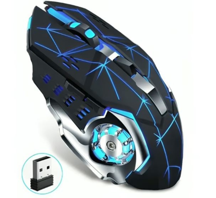 MOUSE INALÁMBRICO GAMER RECARGABLE ILUMINADO RGB