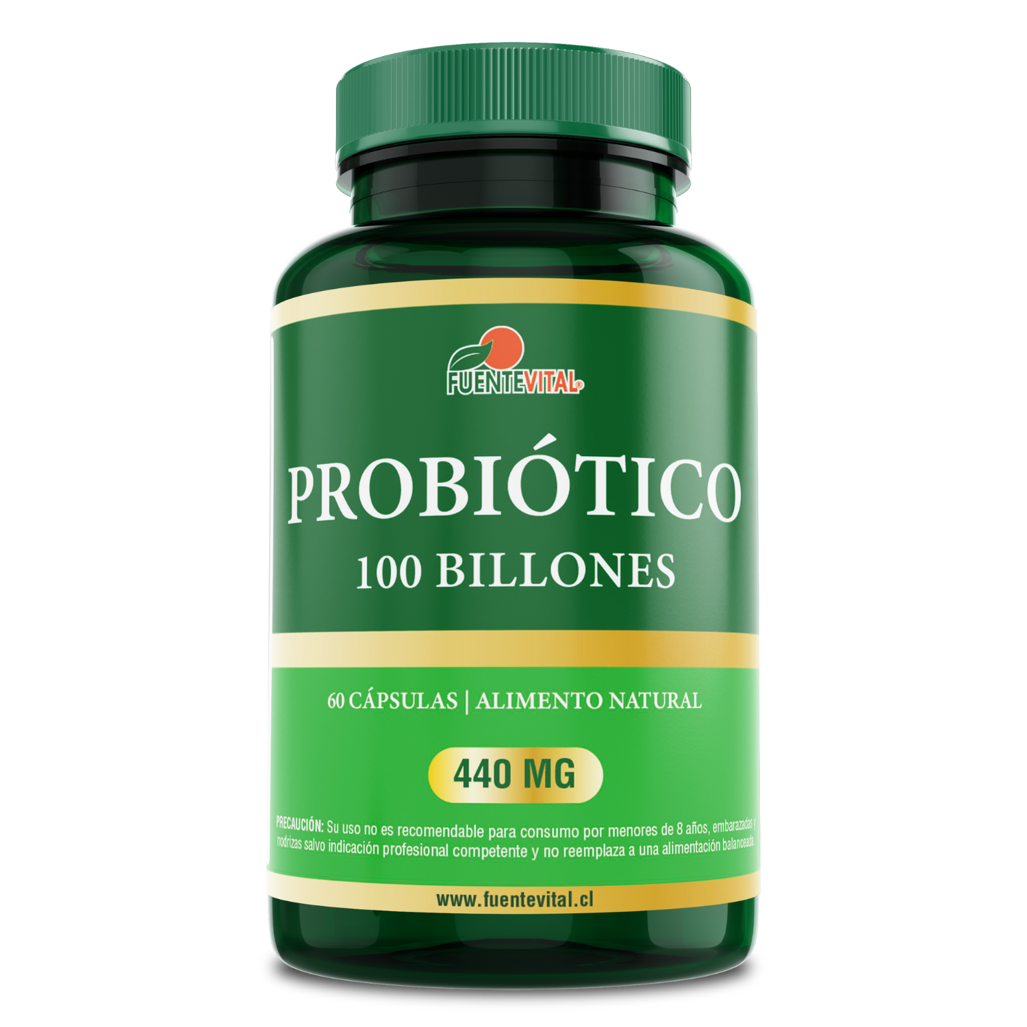 PROBIOTICO FUENTE VITAL 100 BILLONES 10 CEPAS CÁPSULA 100% VEGETAL